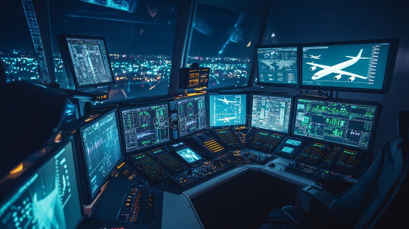 Explore the High-tech Flight Control Center Operating at Night To ...