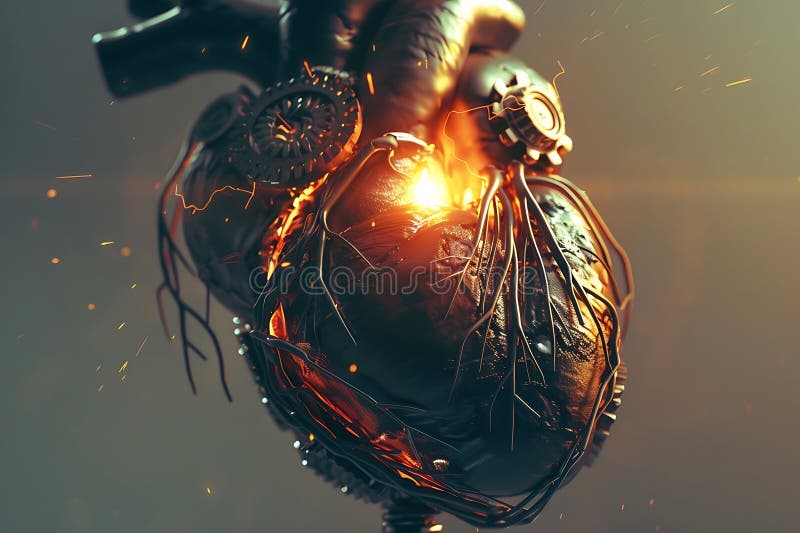 High-Tech Robotic Heart with Innovative Mechanical Design Stock ...