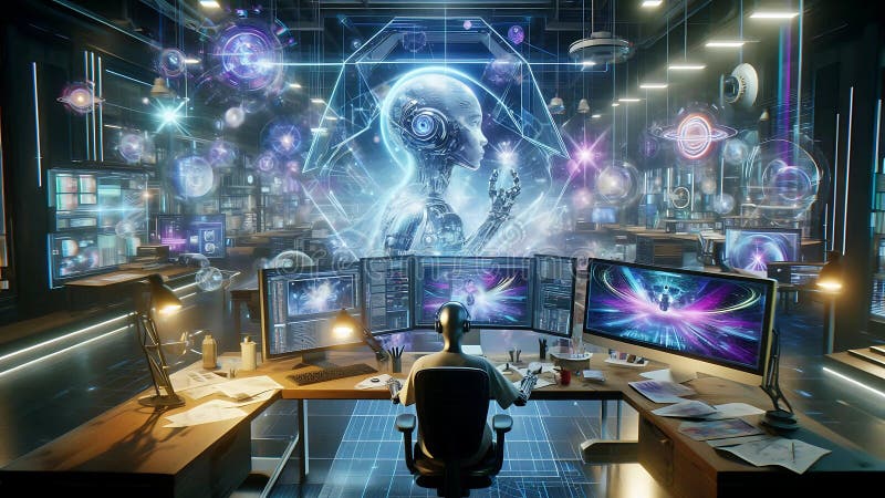 Virtual Reality Revolutionizes Graphics Design Stock Photo - Image of ...