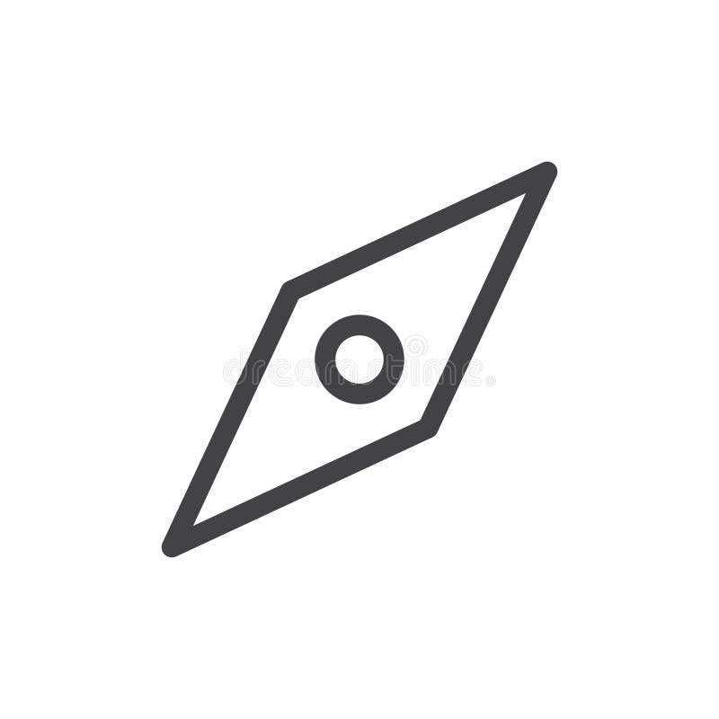 Explore Icon Thin Outline Art Symbol Stock Vector - Illustration of ...