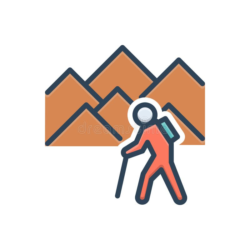 Color Illustration Icon for Explore, Examine and Adventure Stock ...