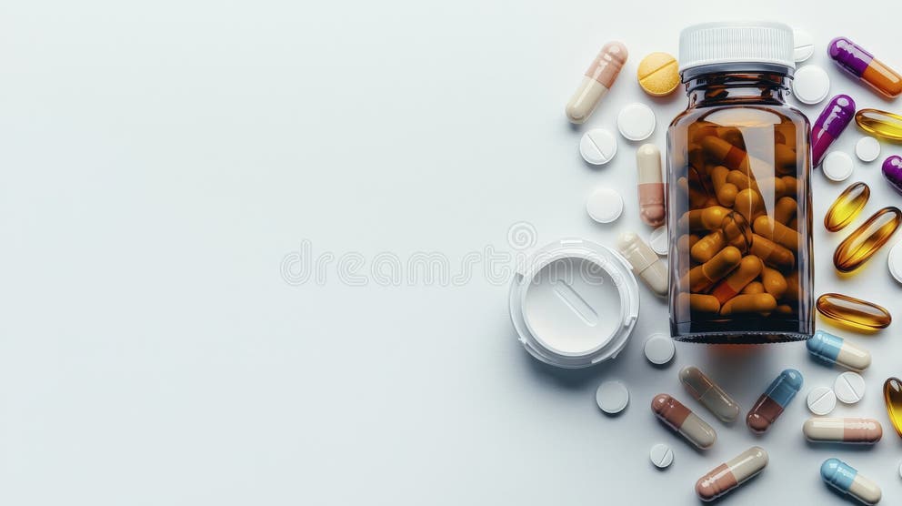 Medication Management Pill Bottle and Capsules Home Pharmaceutical ...