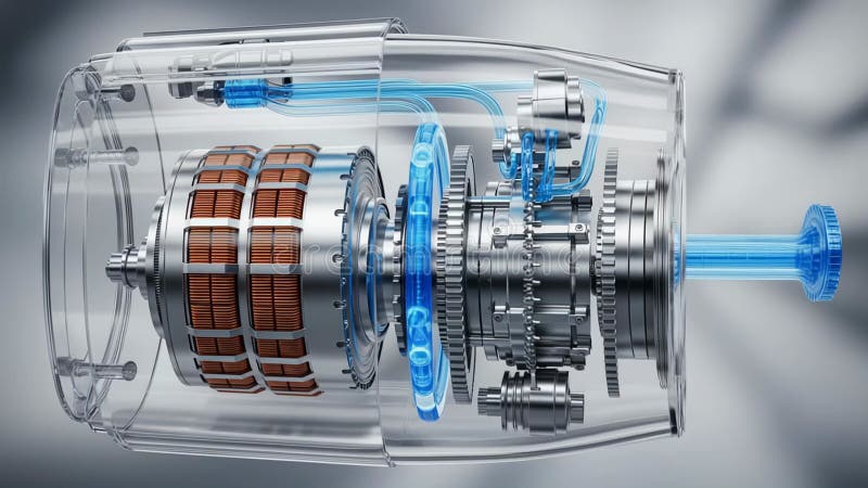 Advanced Gas Turbine Engine Cutaway Shows Internal Components in Action ...