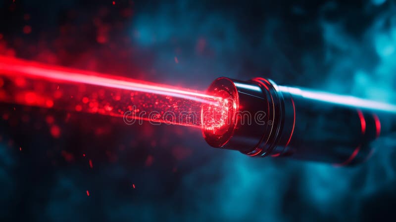 Advanced Cold Laser Therapy Device Emitting Red Light for Healing Stock ...