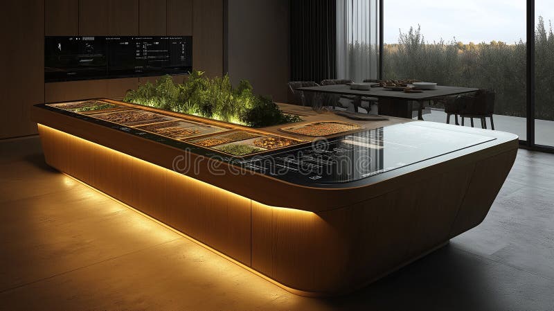 Explore the Innovative Kitchen Design with Interactive Surfaces and ...