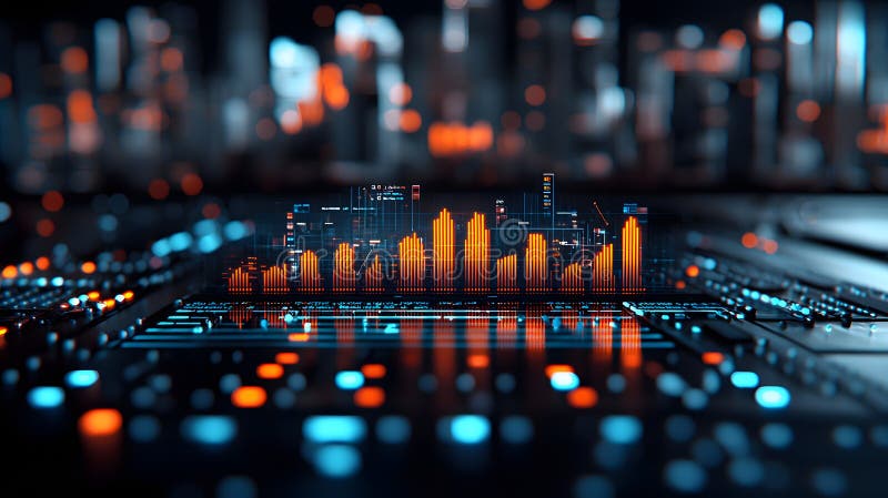 Explore an Innovative KPI Dashboard Displaying 3D Graphs and Metrics ...