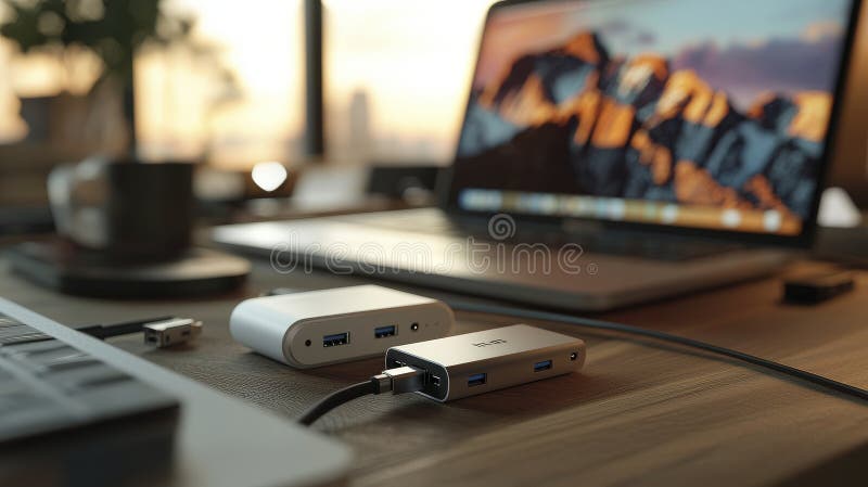 Sleek Data Storage Usb Devices with Usbc Modern Workspace Technology ...