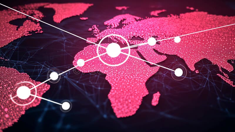 A Detailed, Visually Striking Futuristic Cyberspace Map Highlights ...