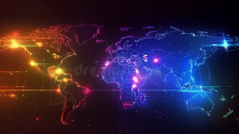 Explore an Interactive Map of the World As Colored Lights Showcase ...