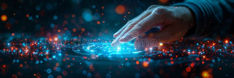 Explore Interface Futuristic Technology Hand Interaction Digital World ...
