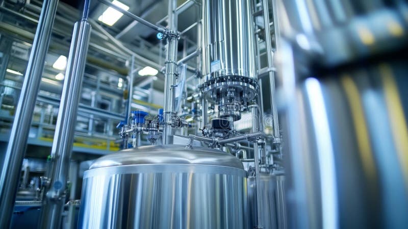 Modern Biodiesel Processing Plant Interior Stock Illustration ...