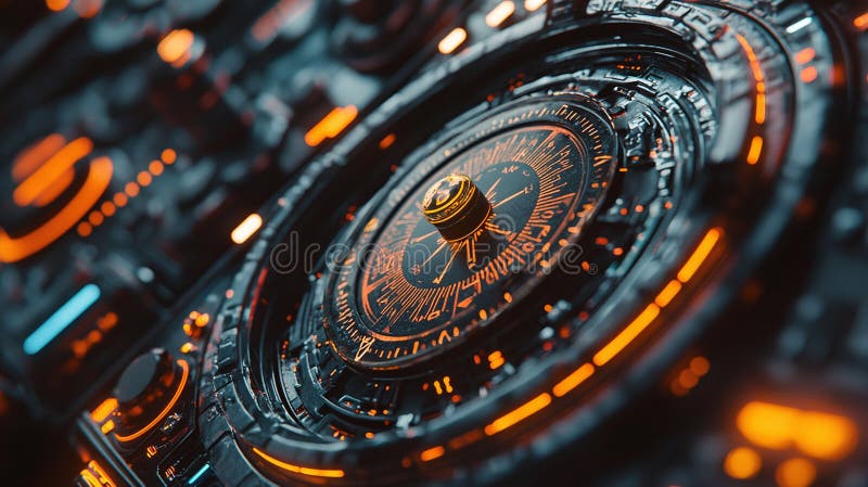 Explore the Intricacies of a Modern Navigation Compass in a High-tech ...