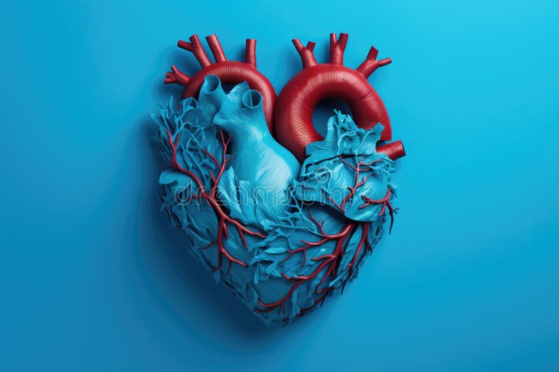 Explore the Intricacies of a Volumetric Heart Layout Against a Calming ...