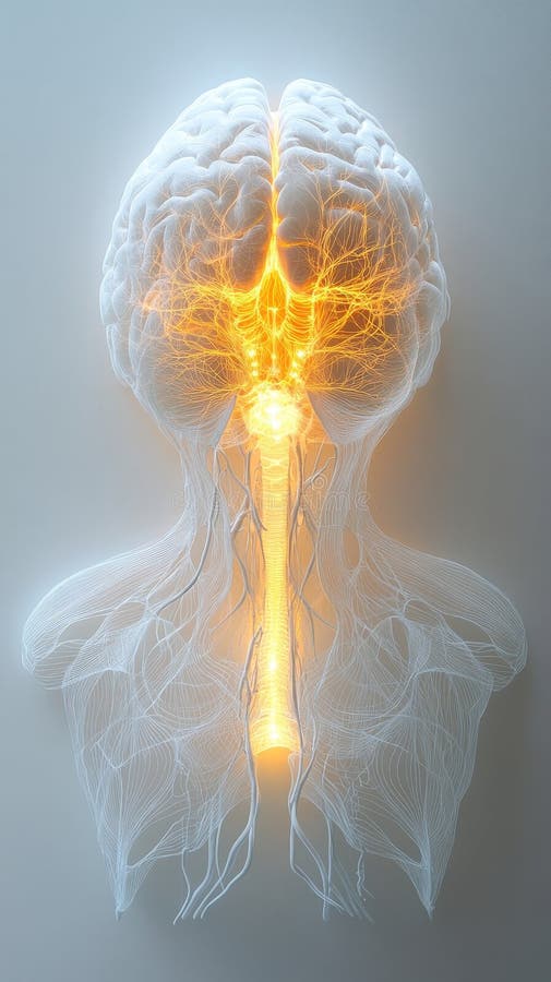 Explore the Intricate Anatomy of the Brain in X-ray Style Visualization ...