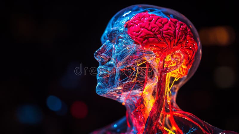 A Vibrant Depiction of Human Anatomy Showcasing the Brain and Neural ...
