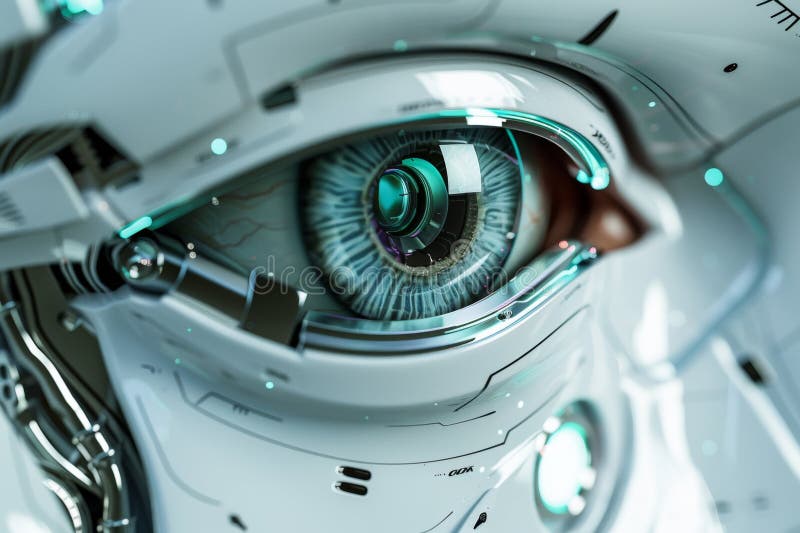 Peek into the Inner Workings of an Android, Cybernetic Macro Lens View ...