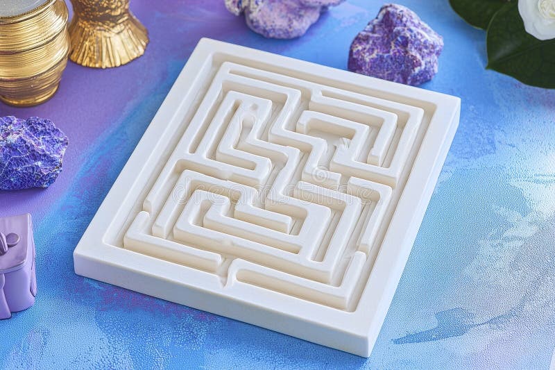 Explore the Intricate Depths of a Captivating White Maze, a Symbol of ...