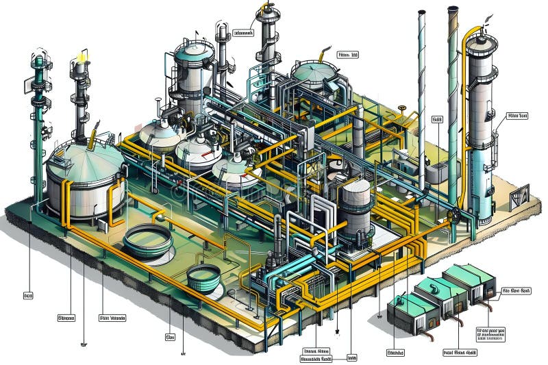 Explore the Intricate Design of an Industrial Refinery: a Detailed ...