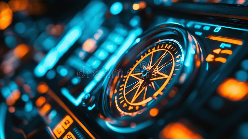 Explore the Intricate Design of a Modern Navigation Compass in a ...