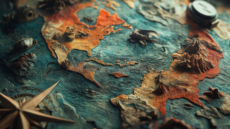 Explore the Intricate Details of a Beautifully Crafted Map Representing ...