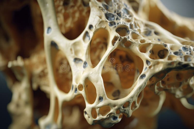 Magnified View of Bone Structure Under the Microscope Stock ...