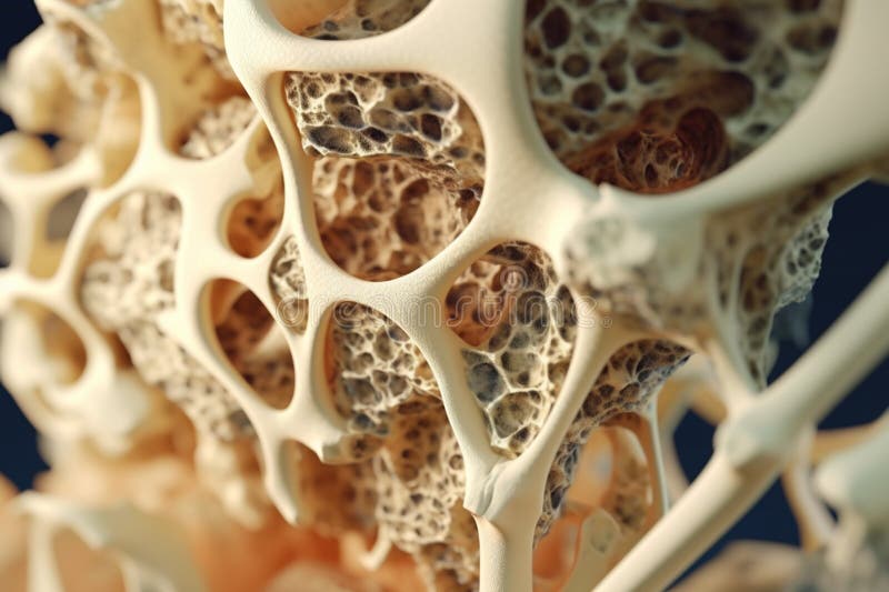 Magnified View of Bone Structure Under the Microscope Stock ...