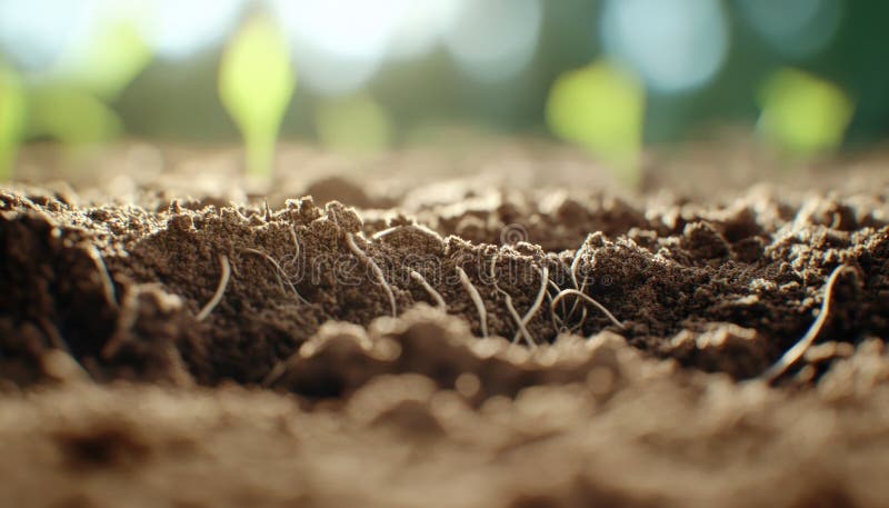 Explore the Intricate Details of this Close-up of Nutrient-rich Soil ...