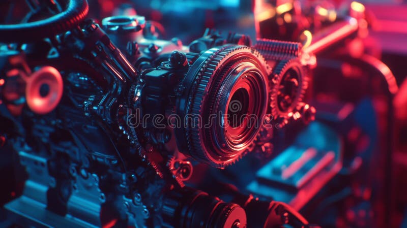 Explore the Intricate Details of a Futuristic Engine Design. the ...