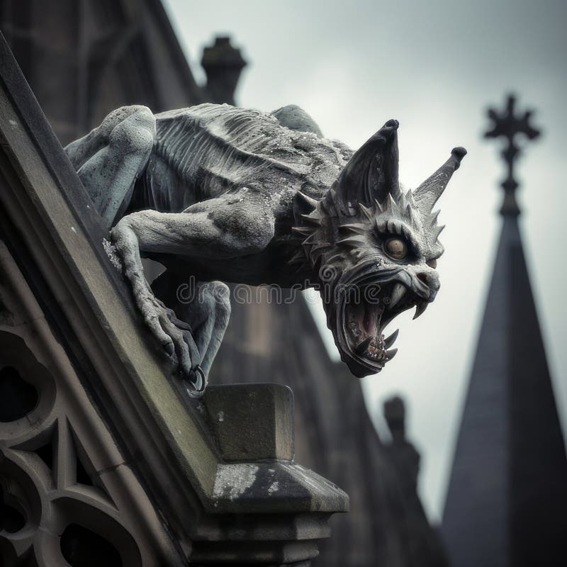 Stone Gargoyle Stock Illustrations – 370 Stone Gargoyle Stock ...