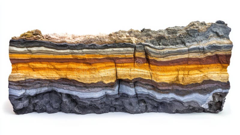 A Stunning Geological Cross-section Showcasing Vibrant Layers of ...