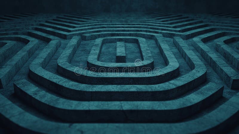 Intricate Maze Design with Layered Patterns for a Futuristic Challenge ...