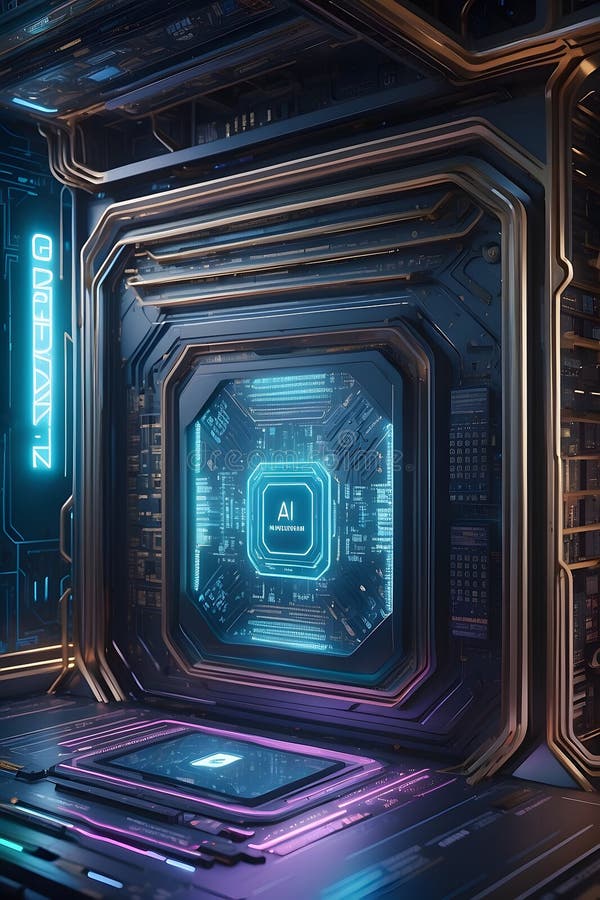 Navigating the Intersection of AI and Privacy Stock Illustration ... Navigating the Intersection of AI and Privacy Stock Illustration ...