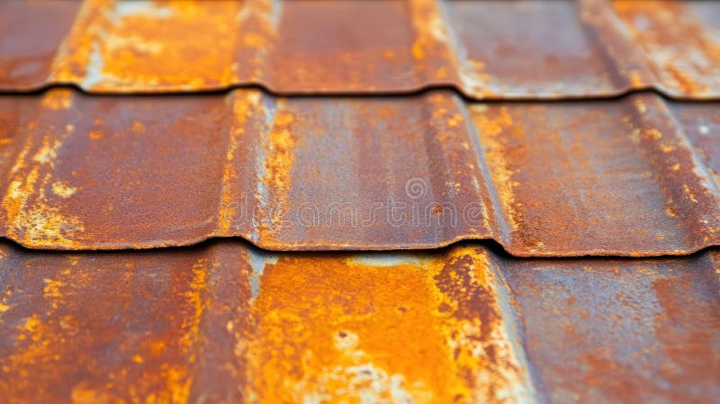 Explore the Intricate Rust Patterns on a Weathered Metal Roof Tile ...