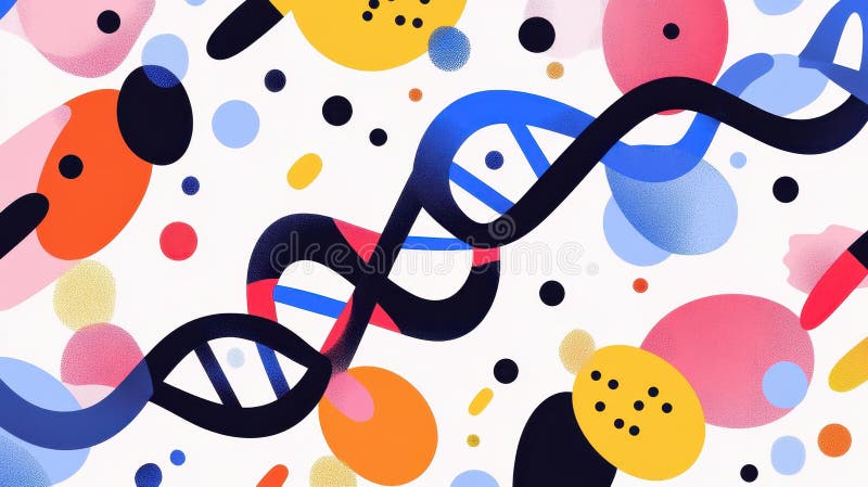 Explore the Intricate Structure of DNA with this Vibrant, Modern ...