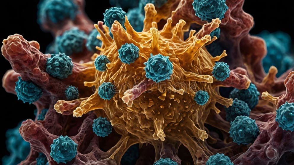 Structure of Smallpox Virus (Variola Virus) Under Microscope Stock ...