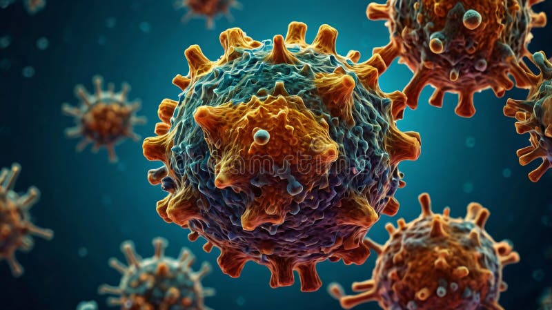 Structure of Smallpox Virus (Variola Virus) Under Microscope Stock ...