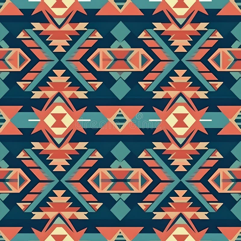 Explore Intricate Symmetry in Seamless Aztec Patterns Stock ...