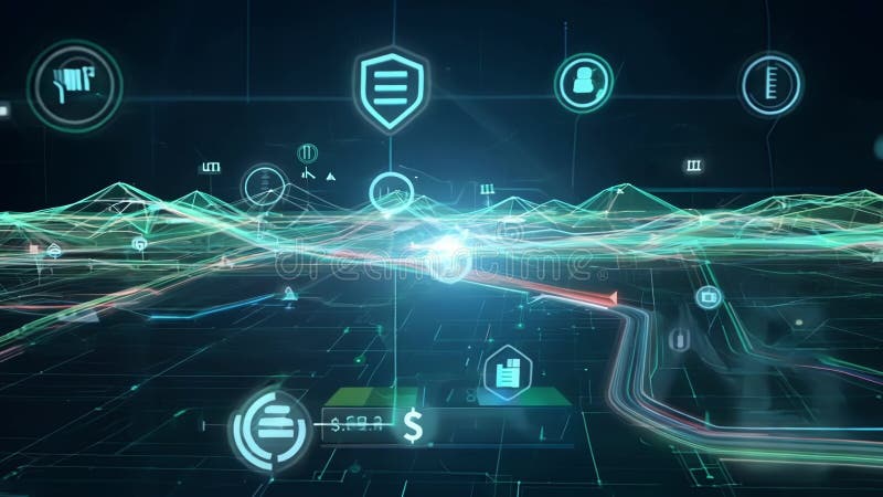 A Network of Interconnected Data Points and Lines Represents the ...