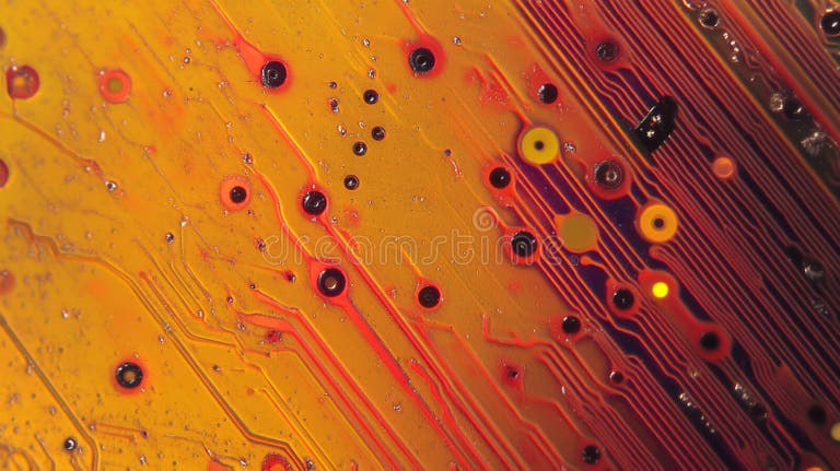 Colorful Circuit Board Macro Interwoven Digital Pathways and Vibrant ...