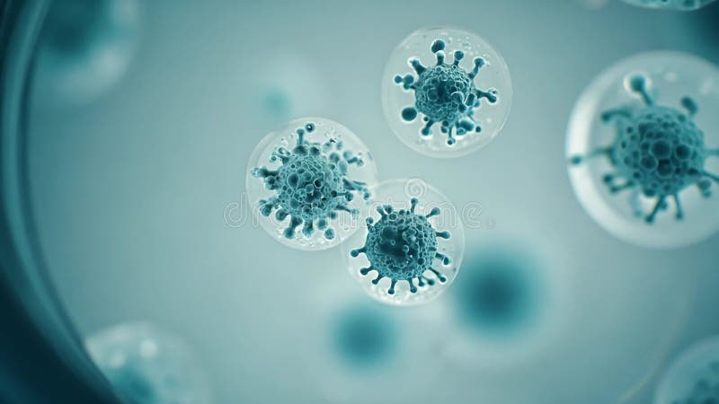 Close Up of Virus Particles in Fluid Medium Stock Footage - Video of ...