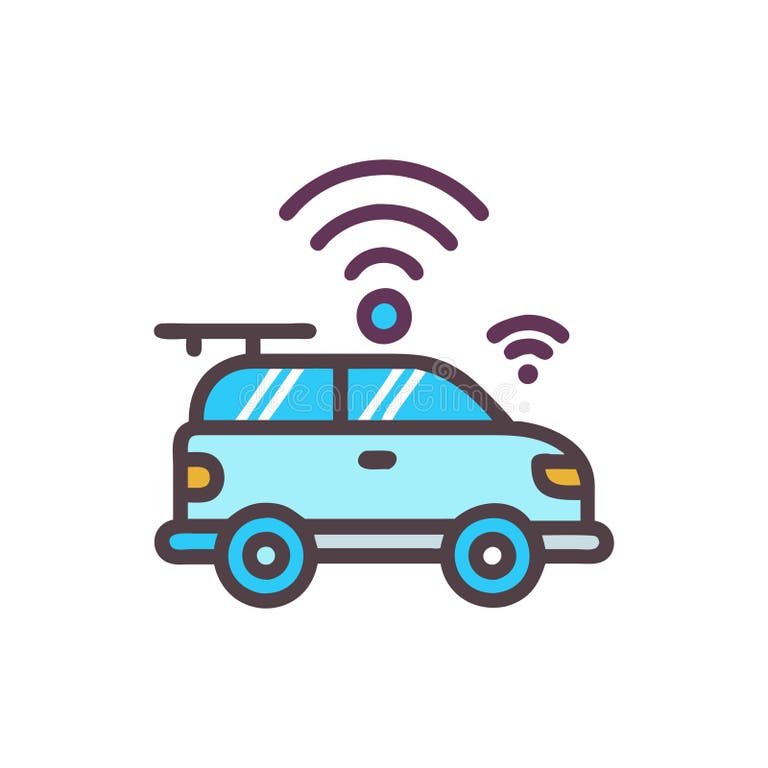 Key Features of Autonomous Vehicles Stock Illustration - Illustration ...