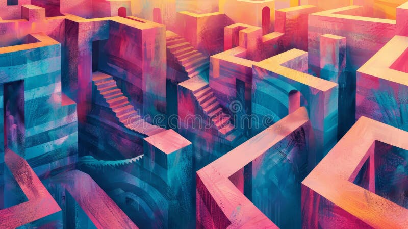 Explore a Labyrinth Full of Surprises and Secretive Paths Stock ...