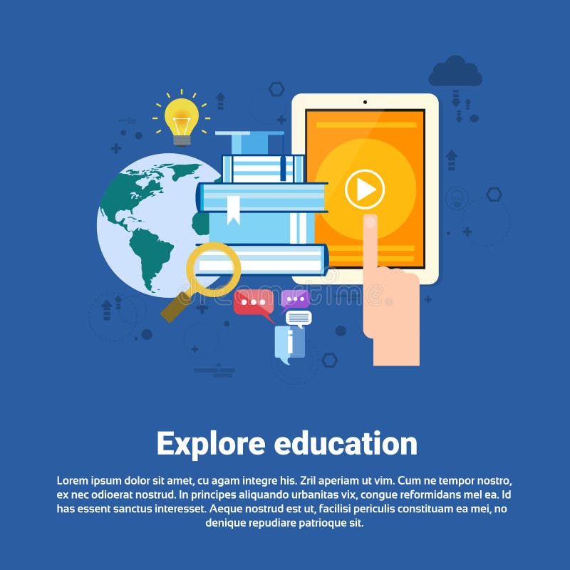 Explore Learning Training Courses Education Web Banner Stock Vector ...