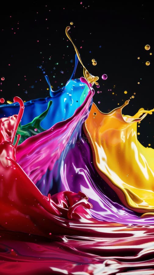 Explore the Lively World of Colorful Paint Splash Explosions in Liquid ...