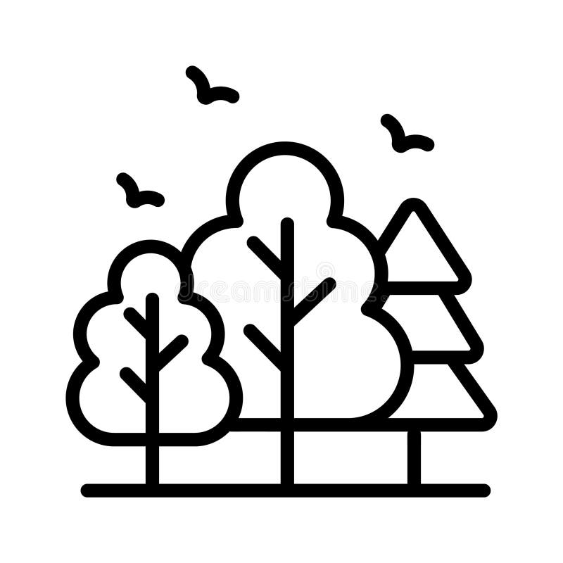 Explore Lush Creativity with Our Vibrant Forest Trees Vector Icon Stock ...