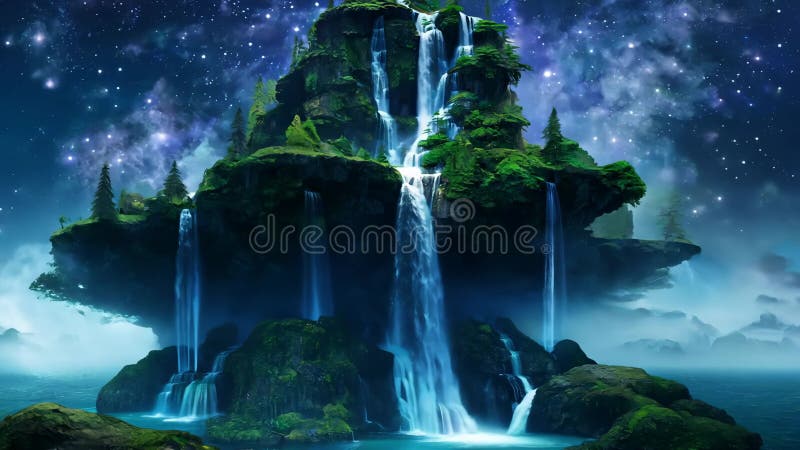 Discover the Breathtaking Floating Island with a Stunning Waterfall and ...