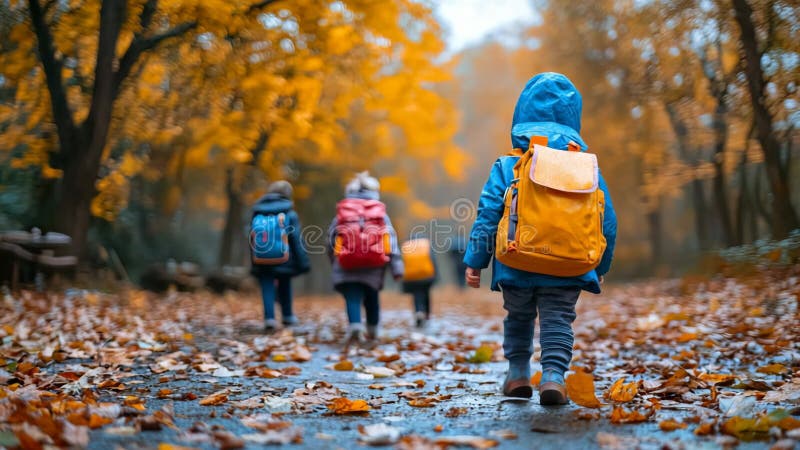 Enchanting Forest Adventure with Kids Stock Video - Video of trail ...