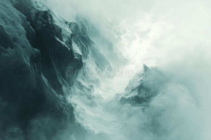 Explore Majestic Mountain Range Covered in Mist and Clouds, Landscape ...
