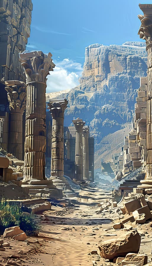 Explore the Majestic Ruins of an Ancient City with Roman Stone Blocks ...