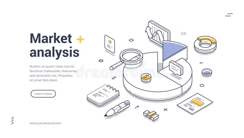 Explore Market Analysis Techniques with this Isometric Web Banner ...